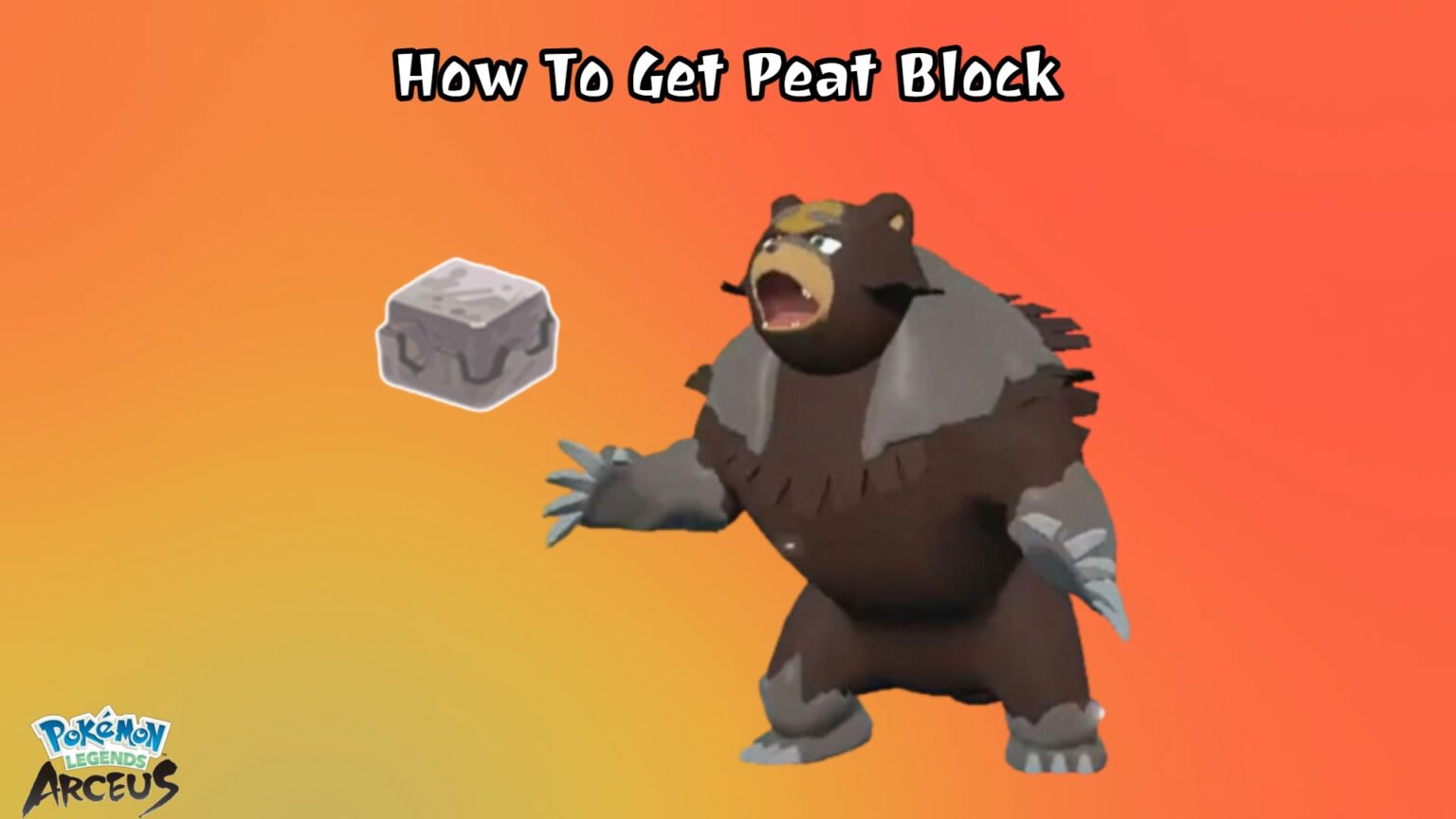 How To Get Peat Block Pokemon Legends Arceus